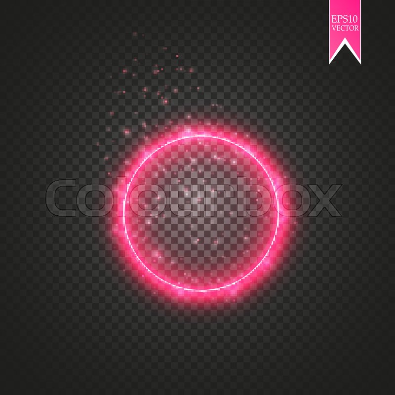 Red round frame. Shining circle ... | Stock vector | Colourbox