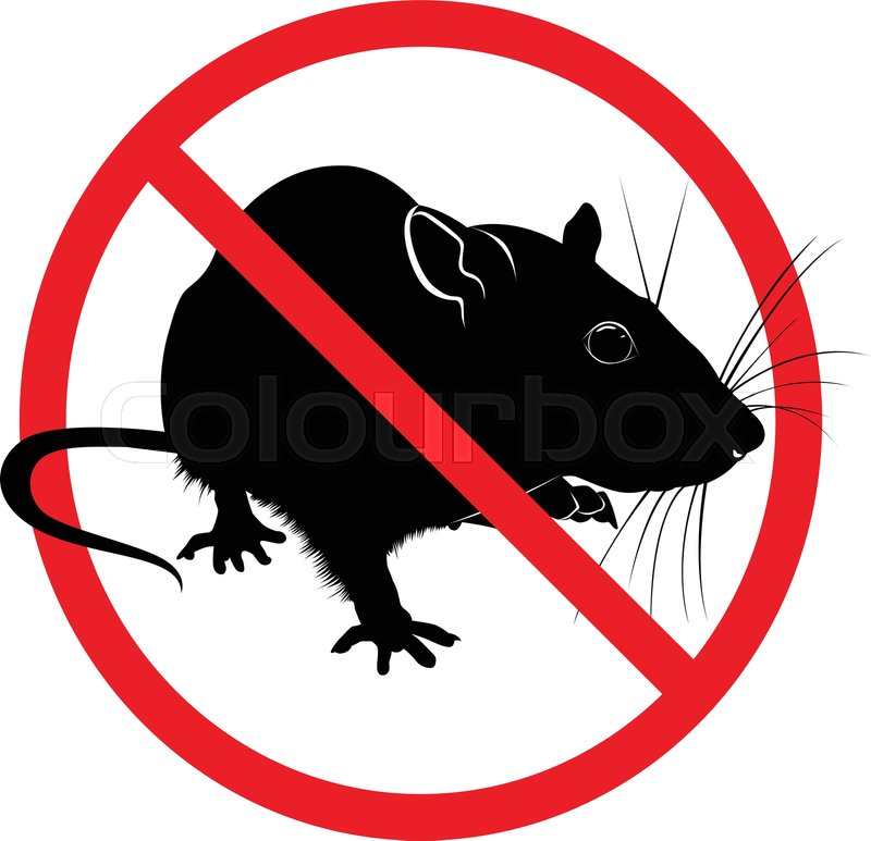 The prohibition sign of the rat | Stock vector | Colourbox