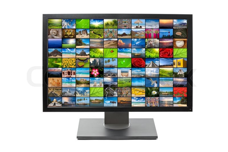 Moderne LCD- HDTV -Bildschirm mit ... | Stock Bild | Colourbox