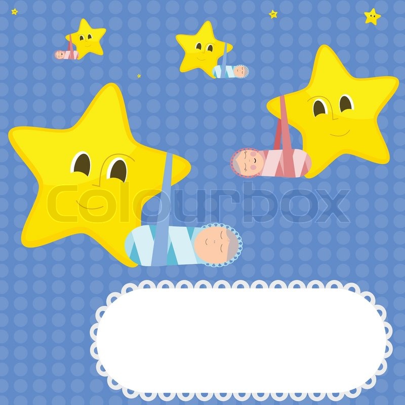 Children and stars Vector | Stock vector | Colourbox