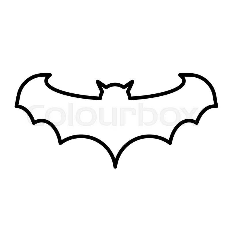 Halloween Bat Outline