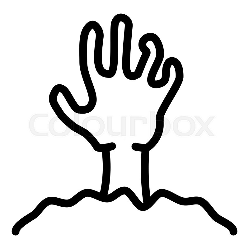 Zombie Hand Outline