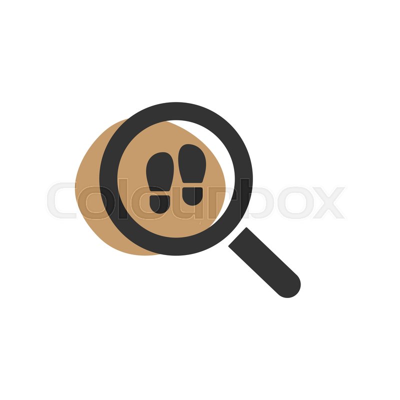 Detective Magnifying Glass Footprint