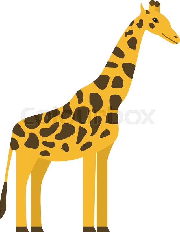 Giraffe icon. Flat illustration of ... | Stock vector | Colourbox