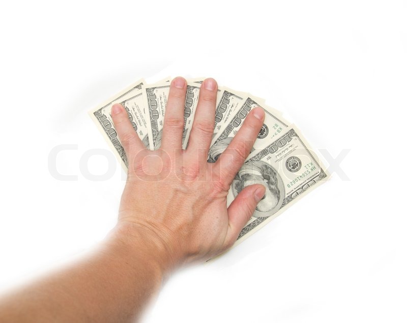 Dollars in hand | Stock image | Colourbox