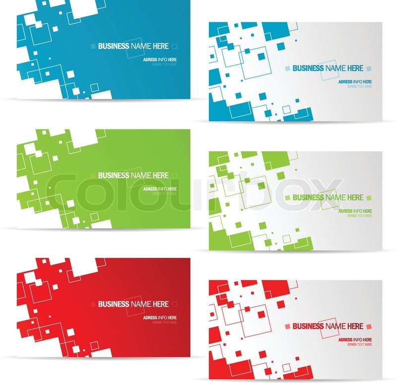 Forskellige visitkort design | Stock vektor | Colourbox