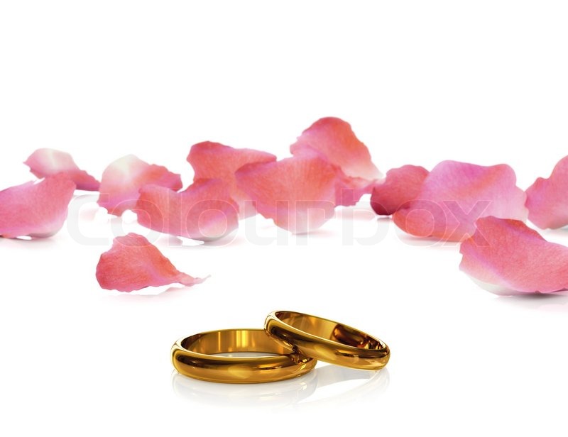 Goldene Hochzeit Ringe | Stock Bild | Colourbox