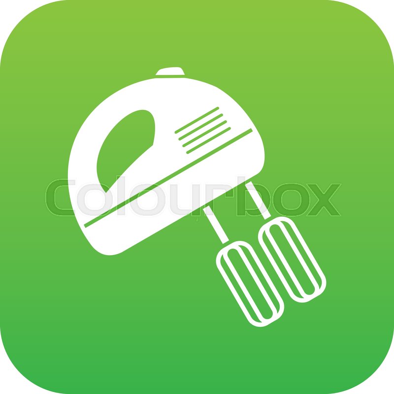 Electric mixer icon digital green for ... | Stock vector | Colourbox