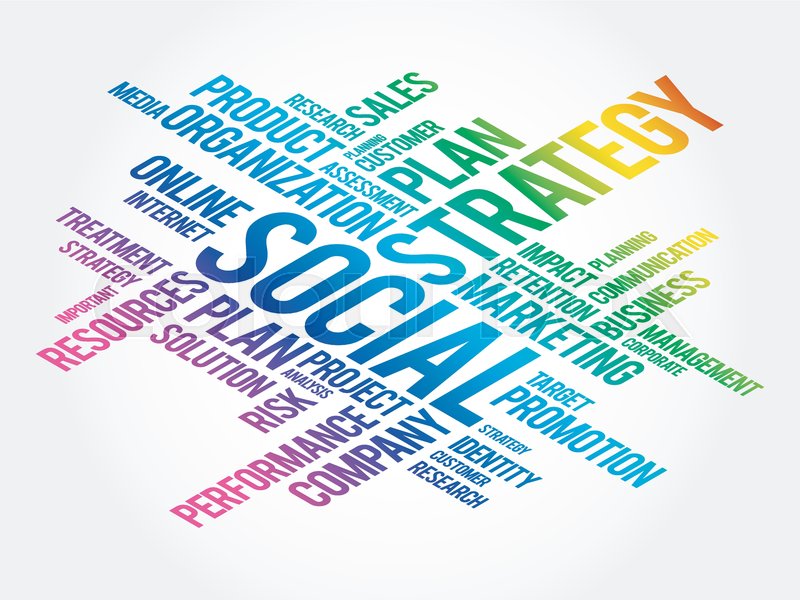 Social word cloud collage, technology ... | Stock vector | Colourbox