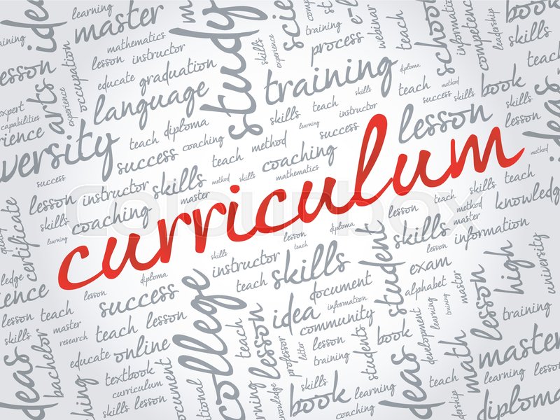 CURRICULUM word cloud collage, ... | Stock vector | Colourbox