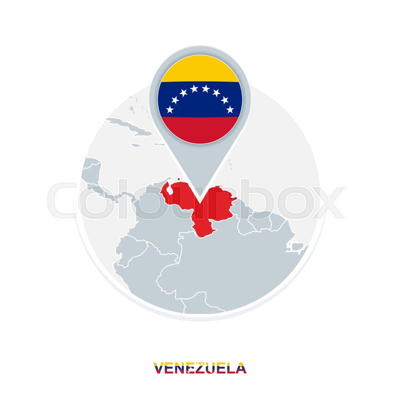 Venezuela map and flag, vector map ... | Stock vector | Colourbox