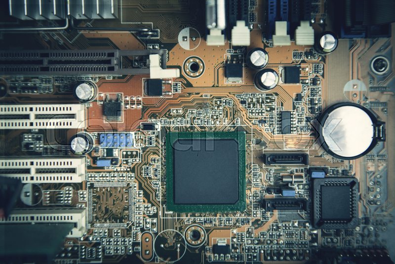 Computer motherboard. Motherboard ... | Stock image | Colourbox