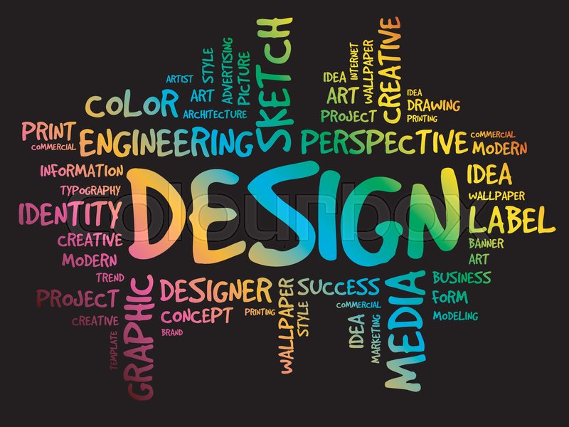 DESIGN word cloud collage, creative ... | Stock vector | Colourbox