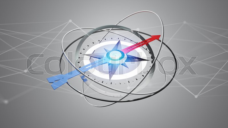 View of a Futuristic compass navigation ... | Stock image | Colourbox