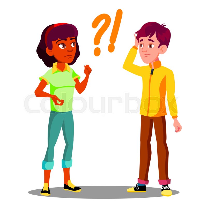 Confused Girl Student Clipart