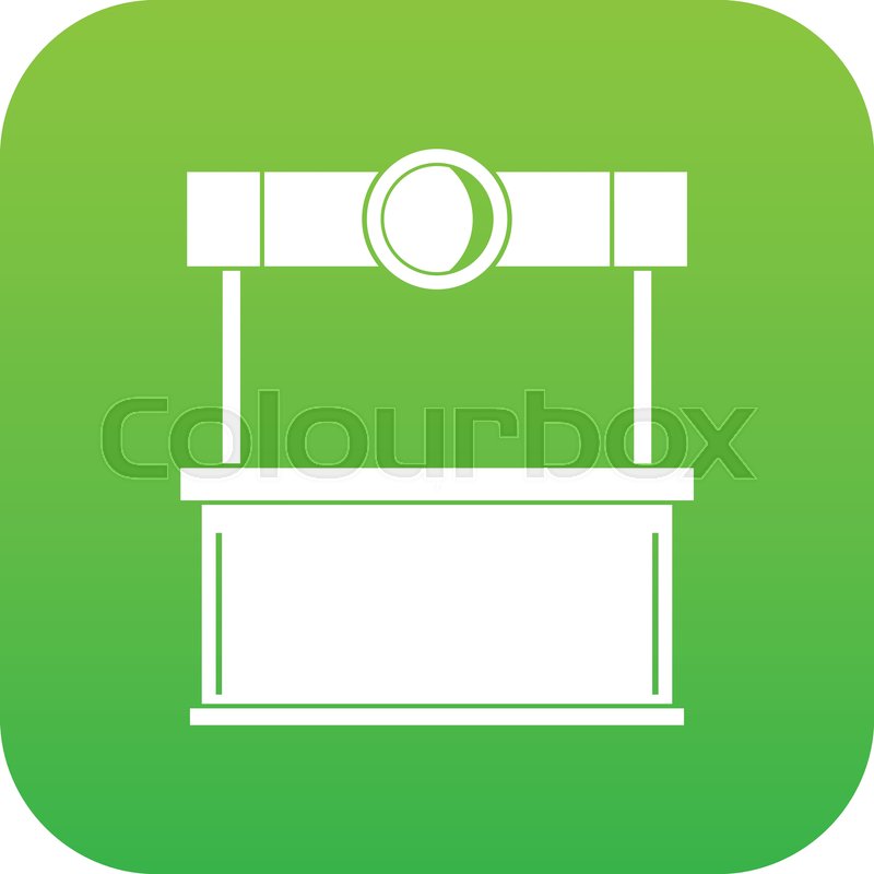 Shopping counter icon digital green ... | Stock vector | Colourbox