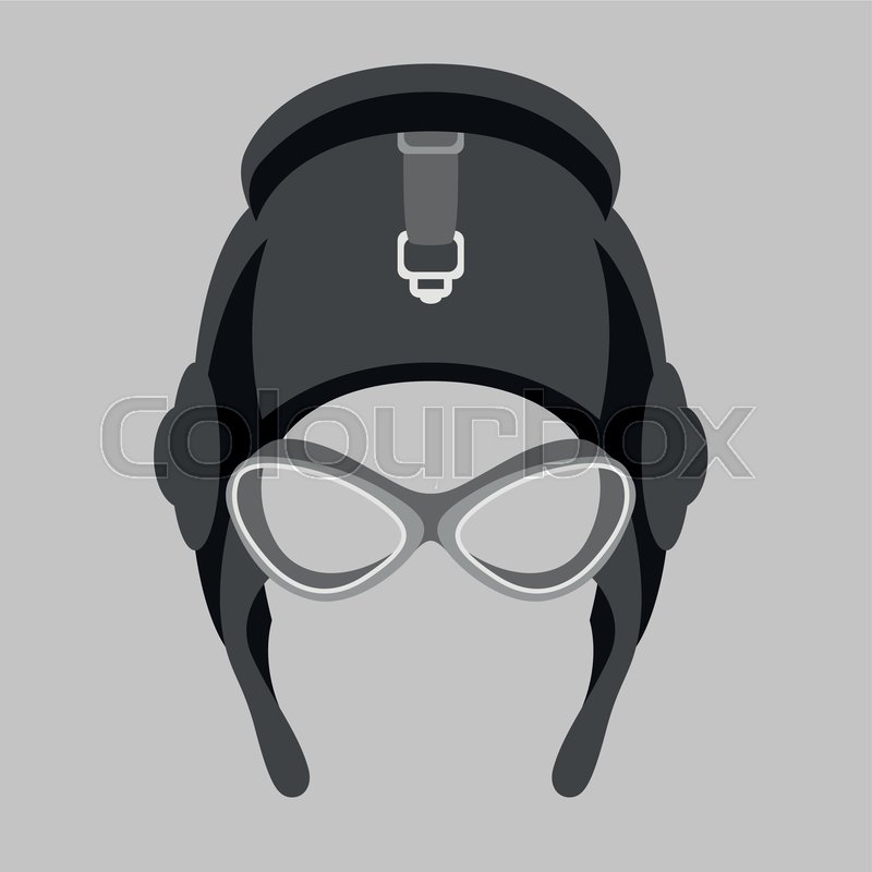 Aviator helmet vector illustration ... | Stock vector | Colourbox