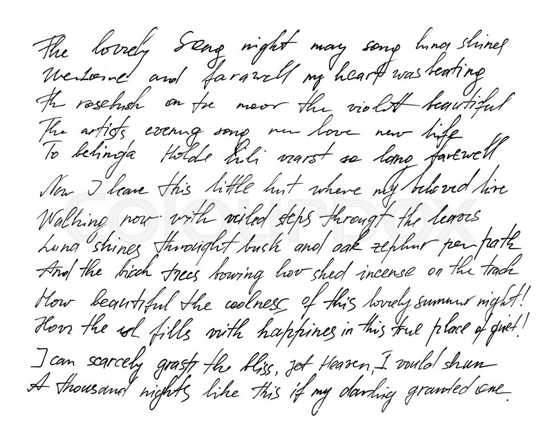 Handwritten letter. Handwriting. ... | Stock image | Colourbox