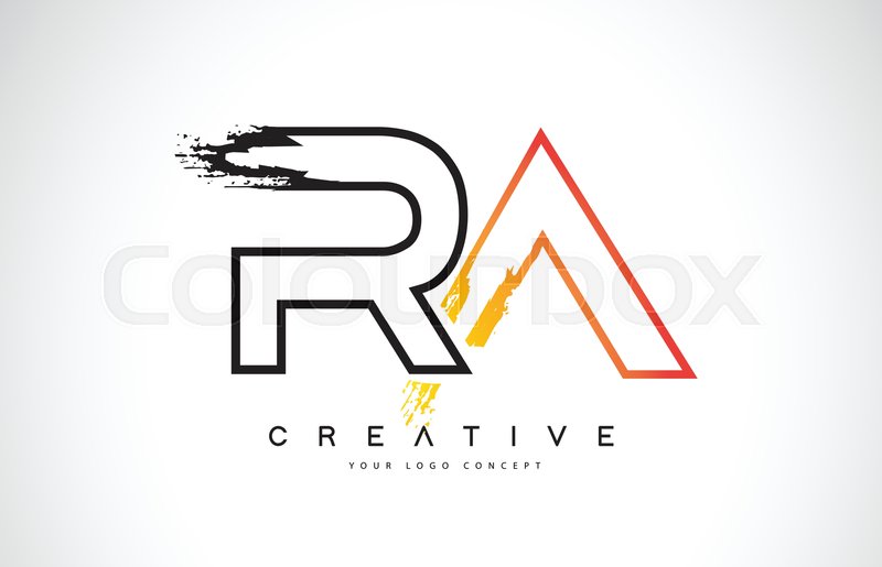 RA R A Creative Modern Logo Design ... | Stock vector | Colourbox