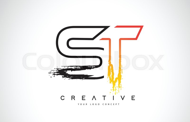 ST S T Creative Modern Logo Design ... | Stock vector | Colourbox