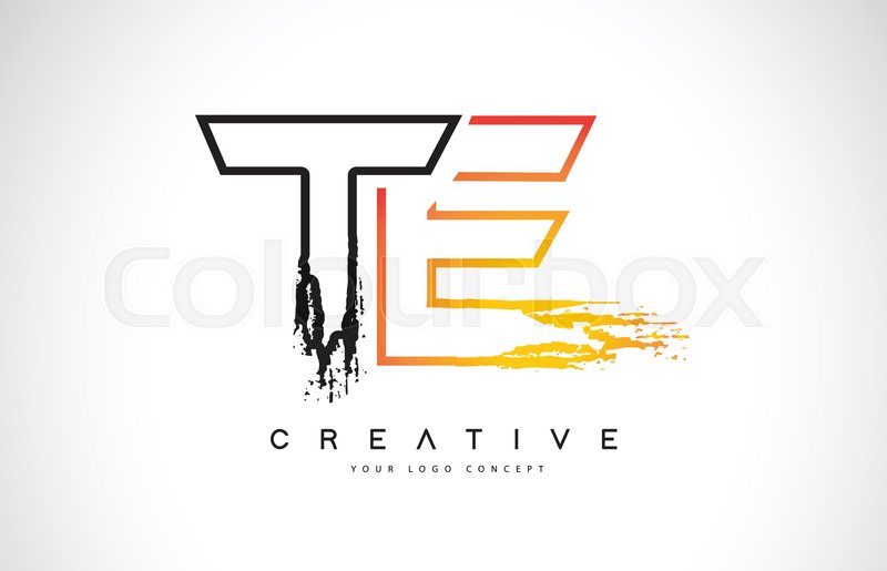 TE Creative Modern Logo Design Vetor ... | Stock vector | Colourbox