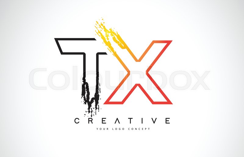 TX Creative Modern Logo Design Vetor ... | Stock vector | Colourbox