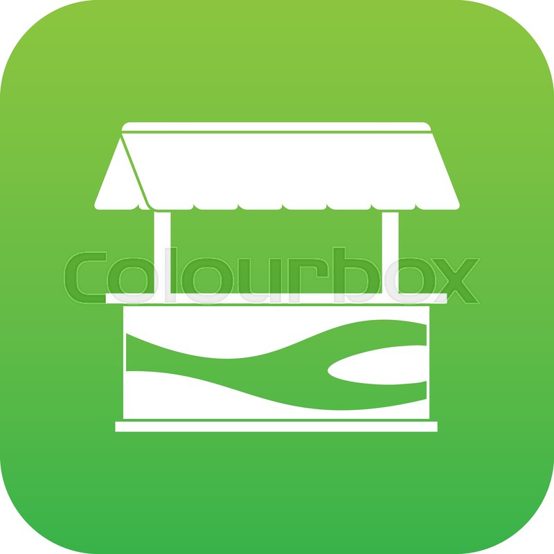 Market stall with awning icon digital ... | Stock vector | Colourbox