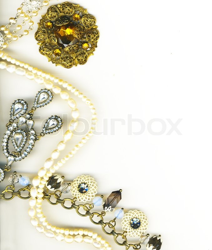 Jewellery border | Stock Photo | Colourbox