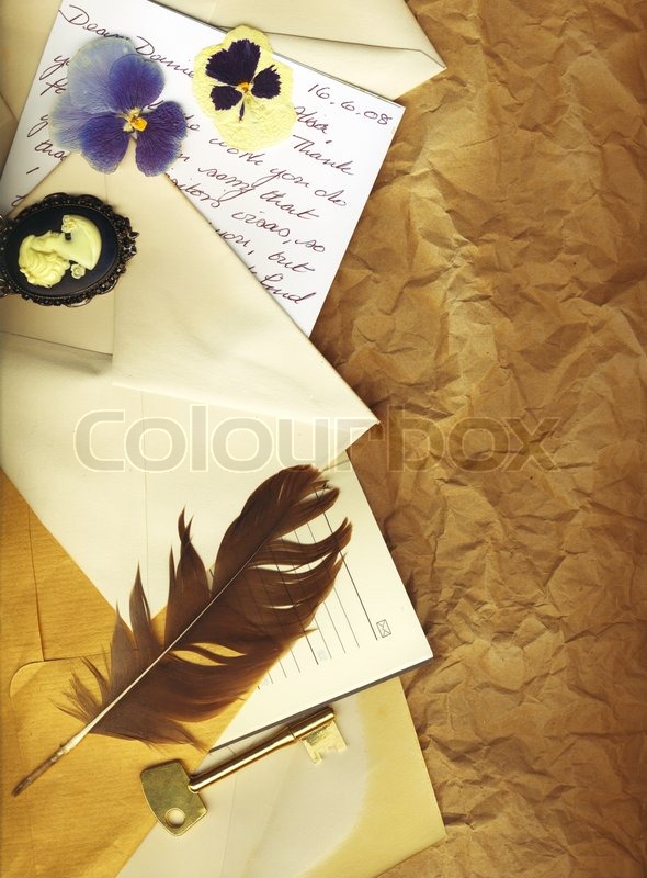 Antique writing background | Stock image | Colourbox