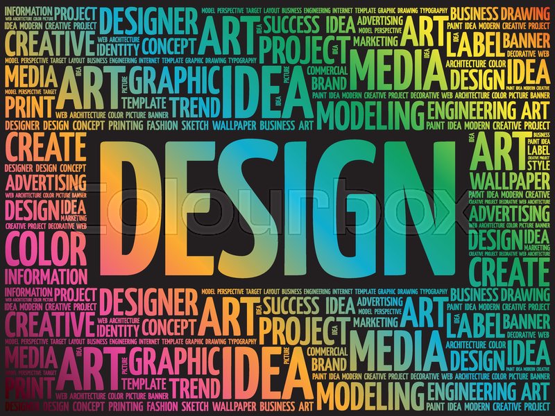 DESIGN word cloud collage, creative ... | Stock vector | Colourbox