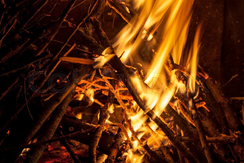 Background of smoldering wood in a ... | Stock image | Colourbox