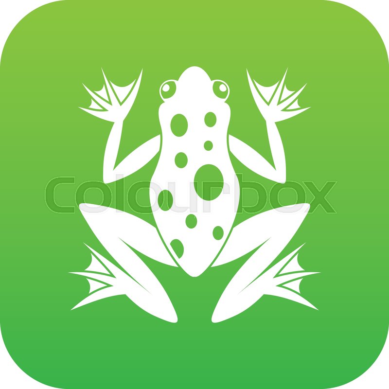 Frog icon digital green for any design ... | Stock vector | Colourbox