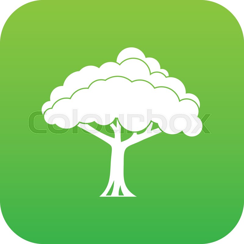 Tree icon digital green for any design ... | Stock vector | Colourbox