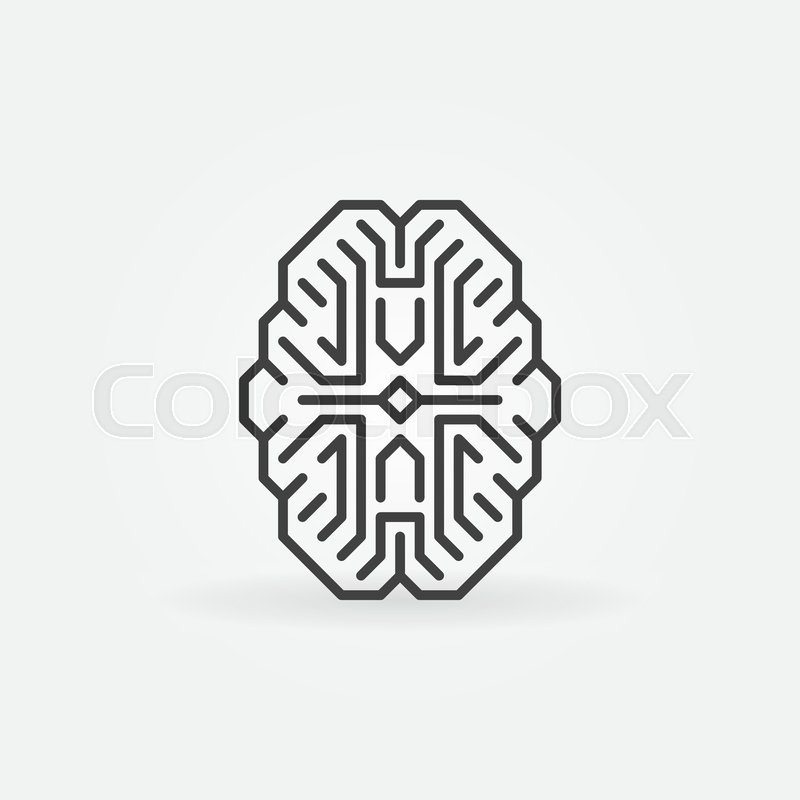 Digital Brain Vector