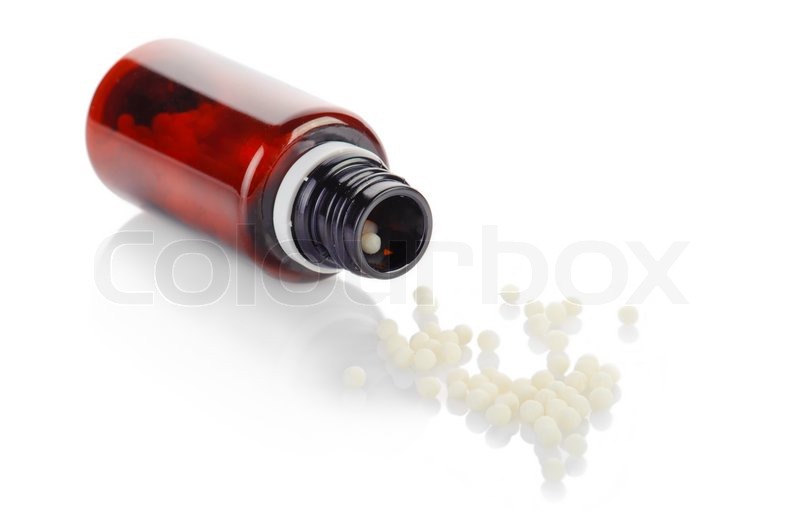 Bottle and globule of homeopathic ... | Stock image | Colourbox