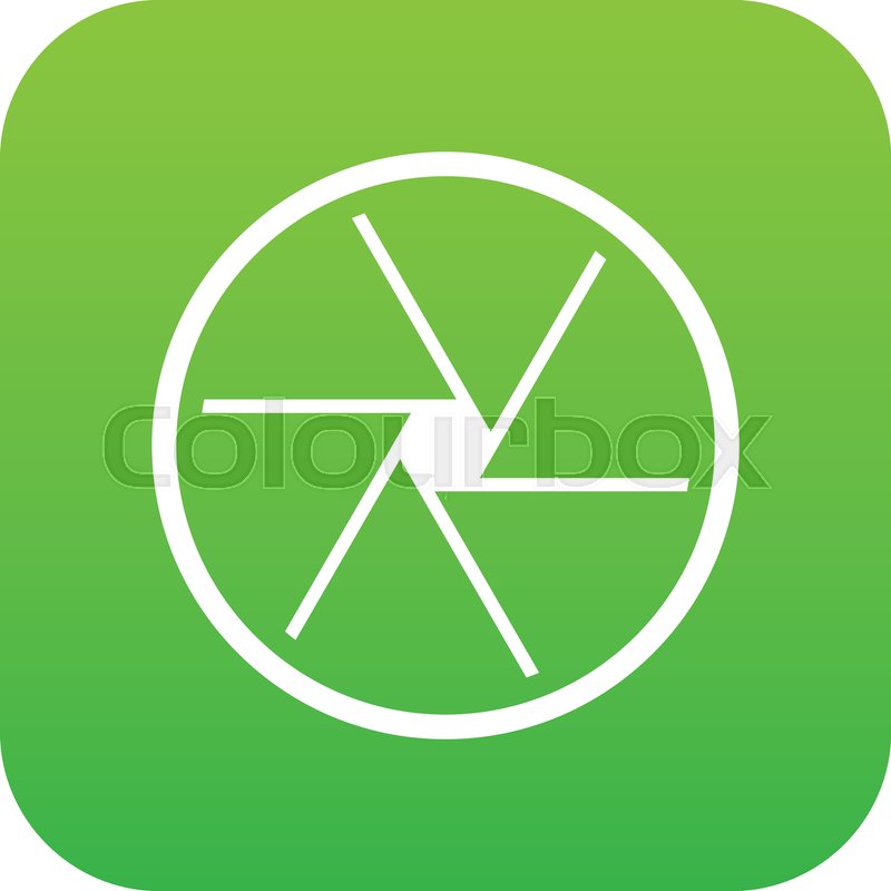 Round objective icon digital green for ... | Stock vector | Colourbox