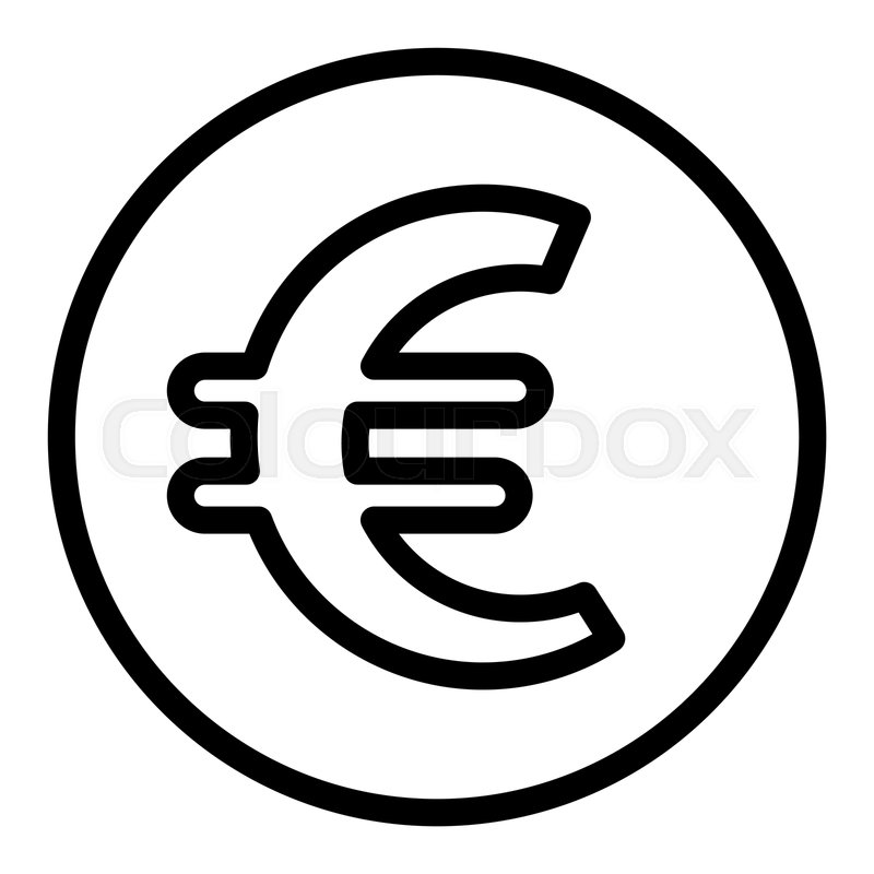 Euro Symbol White
