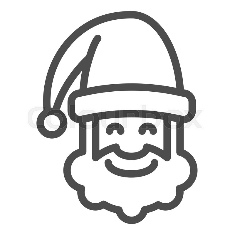 Santa Face Black And White