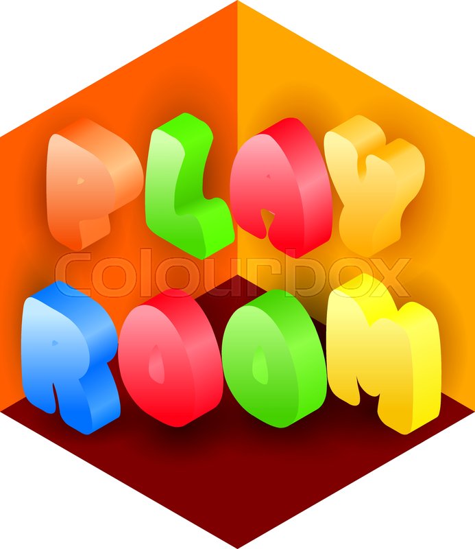 Banner for the game room on a white ... | Stock vector | Colourbox