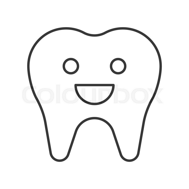 Happy Tooth Outline