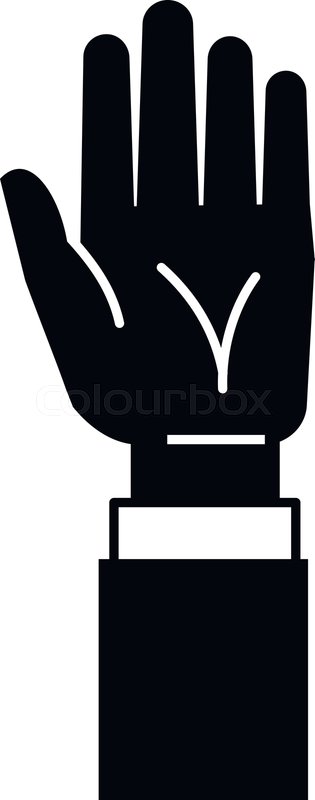 Businessman hand up icon. Simple ... | Stock vector | Colourbox