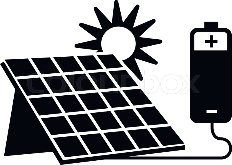 Solar panel battery icon. Simple ... | Stock vector | Colourbox