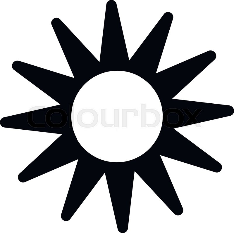 Sun in the sky icon. Simple ... | Stock vector | Colourbox