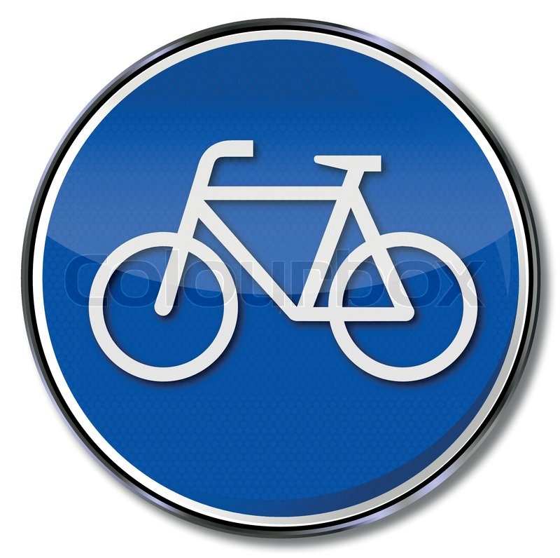 Verkehrsschild Radweg | Vektorgrafik | Colourbox