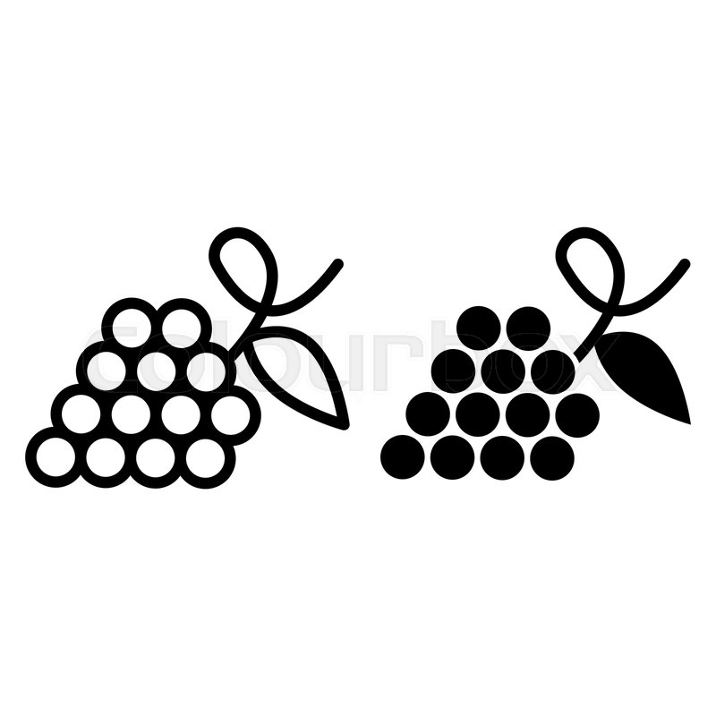 Wine Grapes Outline