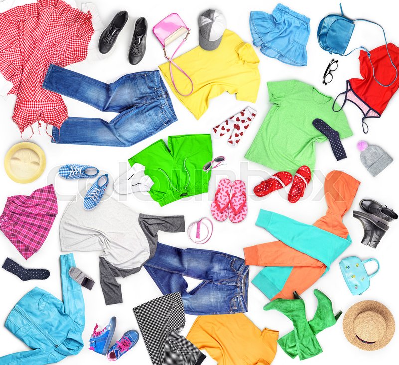 Clothing. Composition with clothes for ... | Stock image | Colourbox