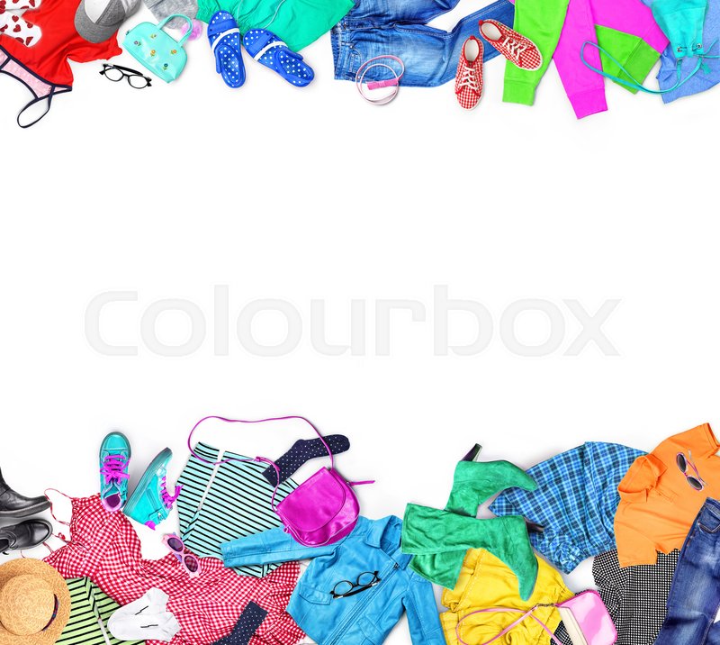 Clothing. Composition with clothes for ... | Stock image | Colourbox