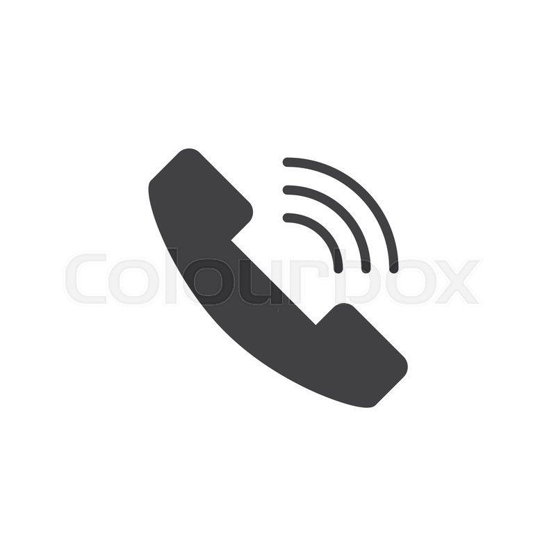 Telephone ringing vector icon. filled ... | Stock vector | Colourbox