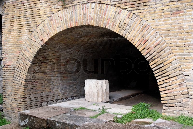 Ancient brick arch at small Roman ... | Stock image | Colourbox