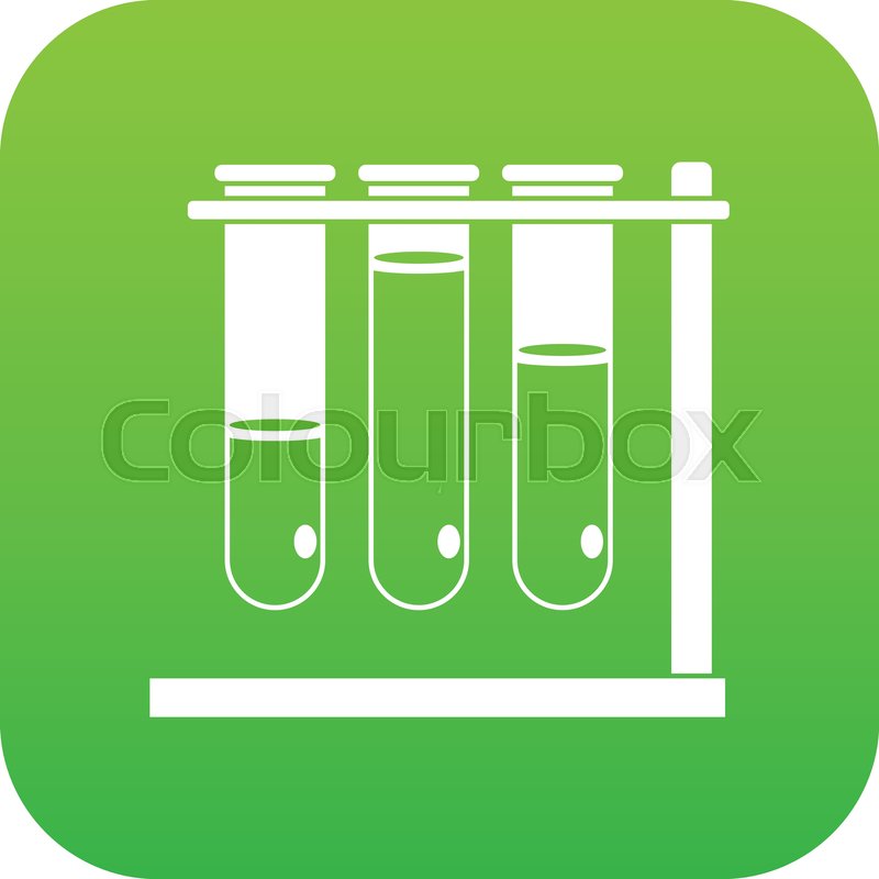 Three beakers icon digital green for ... | Stock vector | Colourbox
